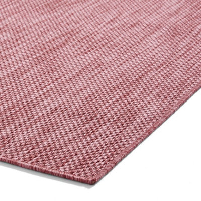 Trail Flat Weave Plain Rug - Red - 120x170