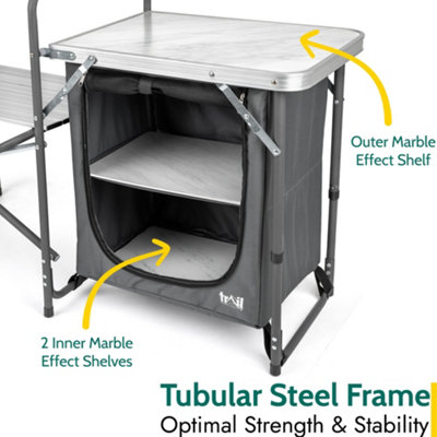 Trail Outdoor Leisure Camping Kitchen Unit with Windshield