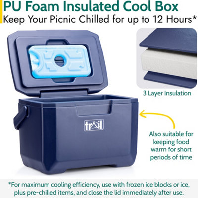 Trail Small Cool Box 6L Insulated Hard Cooler Hot Cold Food Drink ...
