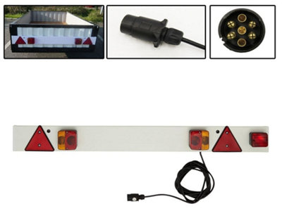 Trailer Board Towing Light 4ft 6" 6M Cable (Rear Reflectors Fog Lamp ...