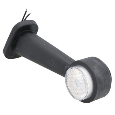 Trailer LED Left Front Marker Light White Lamp with Rubber Base 12V 24V