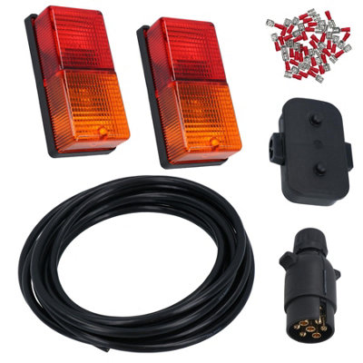 Trailer Light Wiring Kit - Medium Lights, Plug, Junction Box, 5m Wire ...