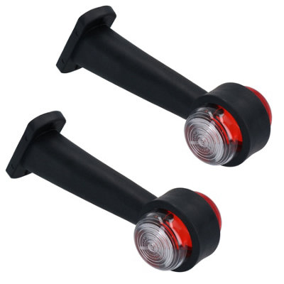 Trailer Side Marker With Rubber Base Red White Front Rear Light Lamp ...