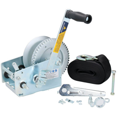 Trailer Winch & 8m Strap Kit Car Transporter & Boat Trailers Heavy Duty ...