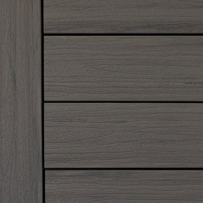 Trailhead Grooved-Edge Decking 140mm x 3.6m, Grey, Pack of 4 (Clips ...