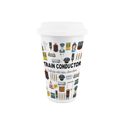 Train Conductor Ceramic Travel Mug - Novelty Railway Workers Gifts ...