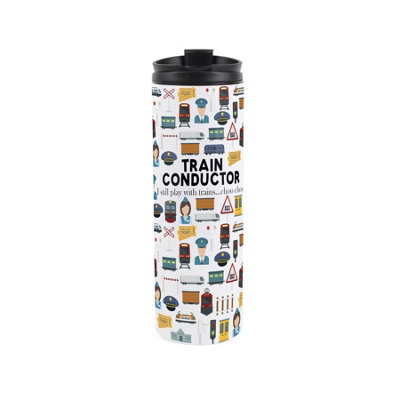 Train Conductor Travel Mug - Novelty Railway Workers Gift - Stainless ...