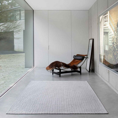 Trammel Structures 9246 Willow White Rug by Louis De Poortere - 240cm X ...