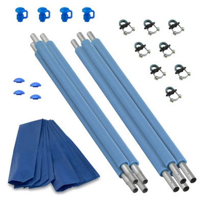 Trampoline Replacement Enclosure Poles & Hardware - Set of 4 Straight ...