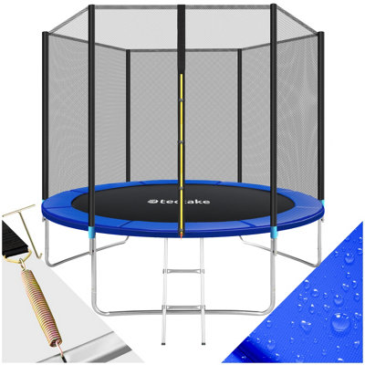 Trampoline with safety net - black/blue | DIY at B&Q