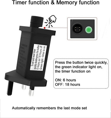 Transformer Plug for Lights 31v/3.6W Adapter with Timer Function, 8 ...