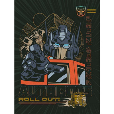 Transformers Autobots Roll Out Canvas Print Black/Blue/Orange (80cm x 60cm)