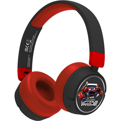 Transformers Childrens/Kids Optimus Prime Wireless Headphones Black/Red ...