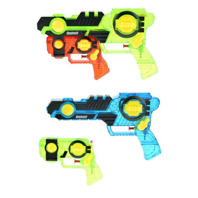 TRANSPARENT COLOURED PLASTIC 2-IN-1 WATER BLASTER FOR KIDS - DUAL ...