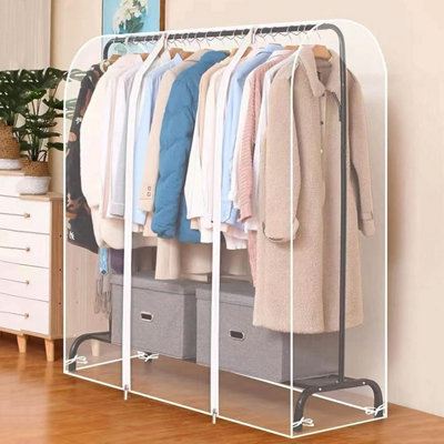 Transparent Garment Rail Strong Zipped Cover - 180cm