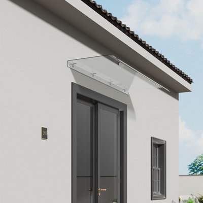 Transparent Retractable Front Door Canopy Outdoor Awning Window Garden ...