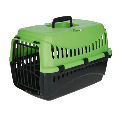 Transport box Expedion grey w. plastic door 48x32x31cm