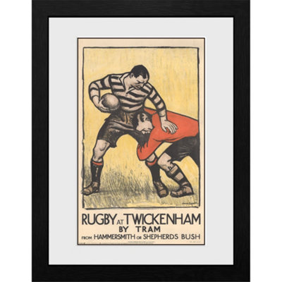 Transport For London Rugby At Twickenham 30 x 40cm Framed Collector Print