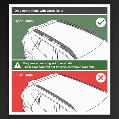 TRAVALL Ford Ranger (2019-2022) Roof Bars fit (Open Rail) Black ...