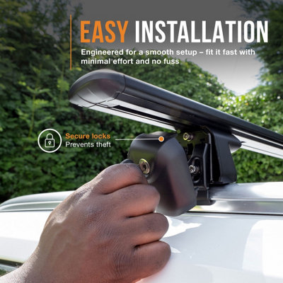 TRAVALL Mini Clubman Roof Bars (Flush Rail) 115cm (2022-2024) Auminium ...