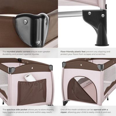 Travel Cot - foldable, for children up to 36 months, including carry ...