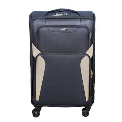 Travel Suitcase 28" Black Brown Expandable Luggage Trolley 360 8-Wheel ...