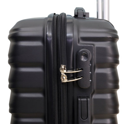 Travel Suitcase 32" Denver Black Expandable Extra Large Luggage Trolley ...