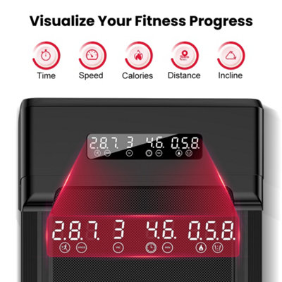 Treadmill with 0-9% Auto Incline, Speed 1-10KM/H