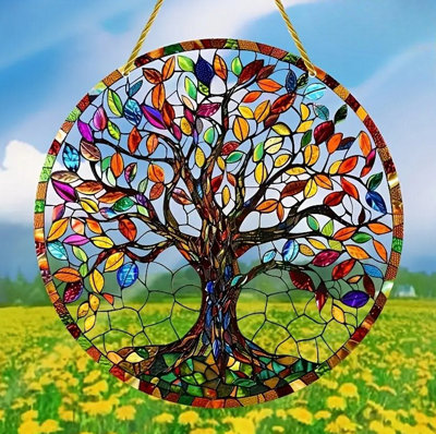Tree Of Life Acrylic Suncatcher Window or Garden Hanging Decoration ...