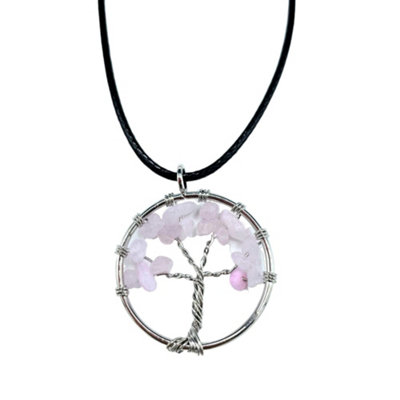Tree of Life Pendant Rose Quartz
