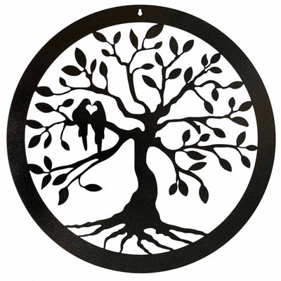Tree of Life Wall Art - Small - Steel - W29.5 x H29.5 cm - Bare Metal ...