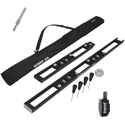 Trend 2 Part Skeleton Door Hinge Jig + Corner Chisel + Router Bit H/JIG ...