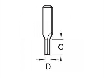 Trend 3/01X1/4TC 3/01 x 1/4 Shank TCT Two Flute Cutter 4.0 x 11mm ...