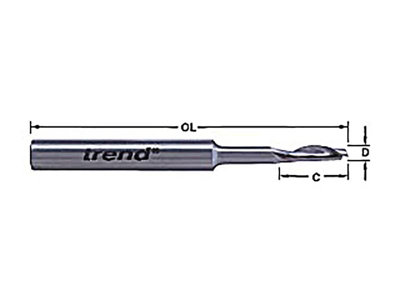 Trend - 50/19 x 8mm HSSE Steel Helical Plunge Bit 5mm | DIY at B&Q