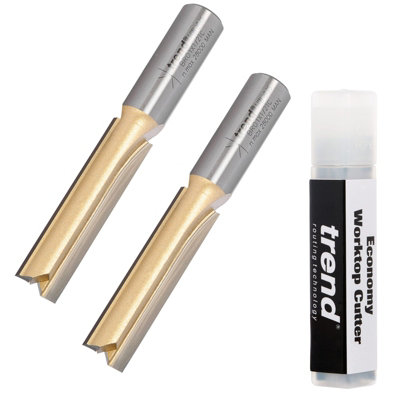 Trend BR01X1/2TC 50mm 1/2 TCT Straight Kitchen Worktop Router Cutter ...