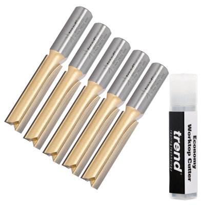 Trend BR01X1/2TC 50mm 1/2 TCT Straight Kitchen Worktop Router Cutter ...