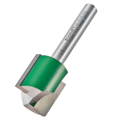 Trend C029X1/4TC 1/4" Two Flute TCT Cutter 19.1mm x 19.1mm Carbide ...