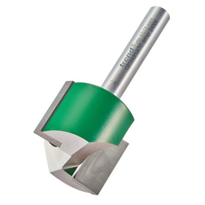 Trend C033AX1/4TC 1/4" Shank Wide Cut 25mm Two Flute Router Cutter Bit ...