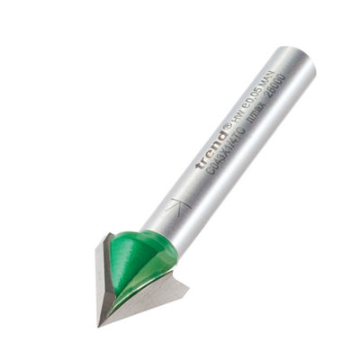 Trend C043X1/4TC 1/4" Chamfer V Groove Cutter 60 Degree Angle Slot ...