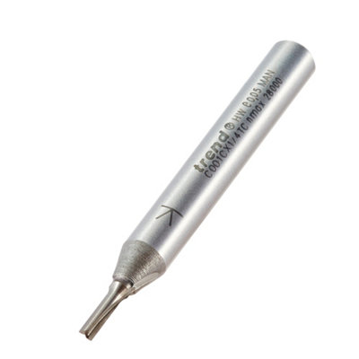 Trend Craft Pro 1/4in Shank 2mm 2 Flute Straight Router Cutter Bit ...