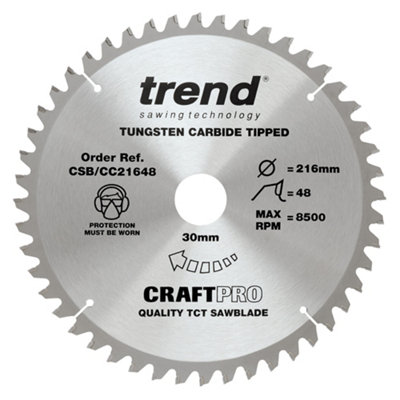 Trend CSB/CC21648 Trend Craft Pro 216Mm Diameter 30Mm Bore 48 Tooth ...