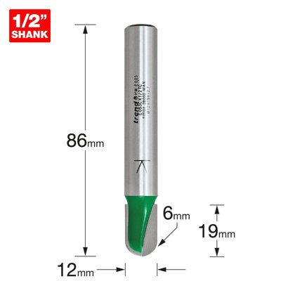 Trend DG JIG Sink Worktop Draining Groove Jig and 6mm Radius Rounded Cutter Bit