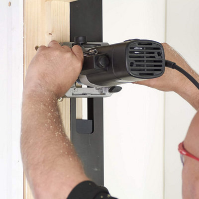 Trend H/JIG/A 2 Part Hinge Jig with x2 12x70mm Cutters Door Hinge Template