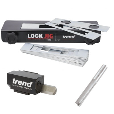Trend LOCK/JIG Door Fitter Lock Fitting Router Jig + 12mm Cutter ...