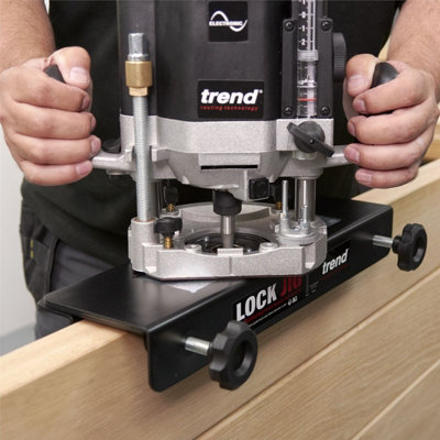 Trend LOCK/JIG Door Fitter Lock Fitting Router Jig + 12mm Cutter ...