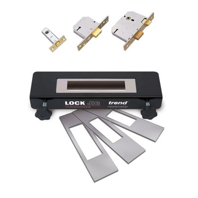 Trend LOCK/JIG Door Fitter Lock Fitting Router Jig + 12mm Cutter ...