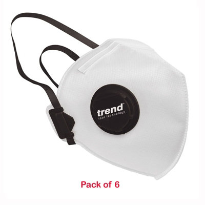 Trend RPE/FFP2V 6 X FFP2V NR Valved Respirator Safety Dust Masks APF10 ...