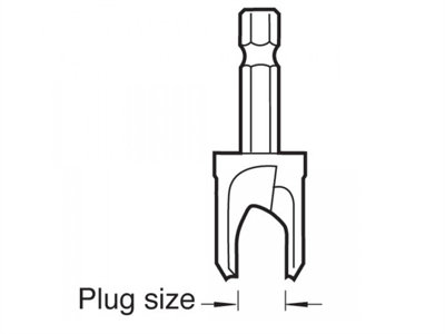 Trend Snappy Plug Cutter 1/2in 12.7mm Sharpenable Taper Wood Plug Cut ...