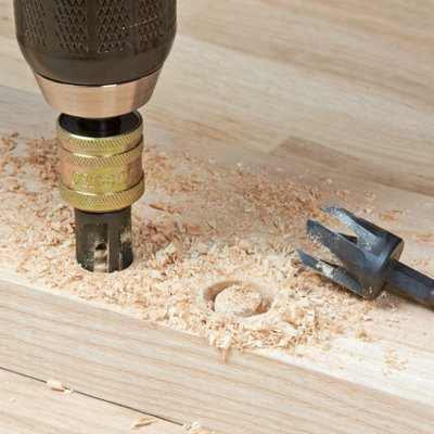 Trend Snappy Plug Cutter 3/8in 9.5mm Sharpenable Taper Wood Plug Cut ...