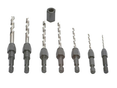 Trend Snappy SNAP/D/SET/2 7 Piece Metric HSS Drill Bit Set 1/4" Hex 1mm ...